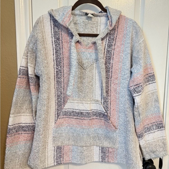 EARTHBOUND | Tops | Earthbound M Baja Hoodie Multicolor Striped Hoodie ...